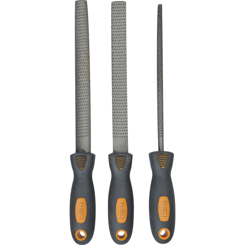 Wood Rasps, Set Of 3 Pcs, Flat, Half Round, Round, Two Material Handle ...