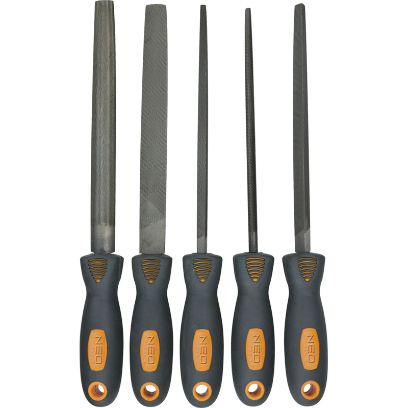 Metal Files, Set Of 5 Pcs, Flat, Half Round, Round, Square, Triangle ...