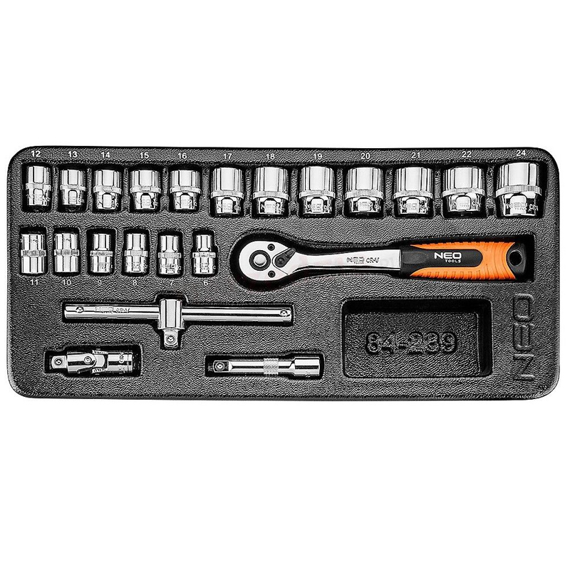 Socket Wrenches 3/8 In; 18 Sockets: 6, 7, 8, 9, 10, 11, 12, 13, 14, 15 ...